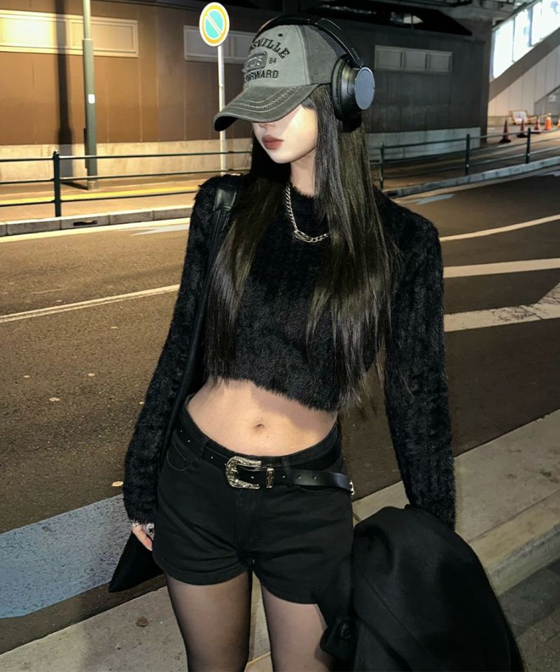 クロップドシャギーニット (RENO select) | LVEU.（ラブユ.）